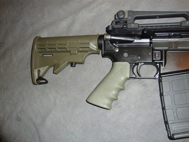 Hogue Textured Grip For Ar (od Green) on www.Gun.Rodeo