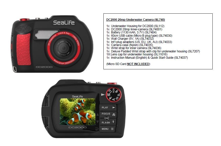 SEALIFE 1 SL740 DC2000 20mp Underwater Camera on www.Gun.Rodeo