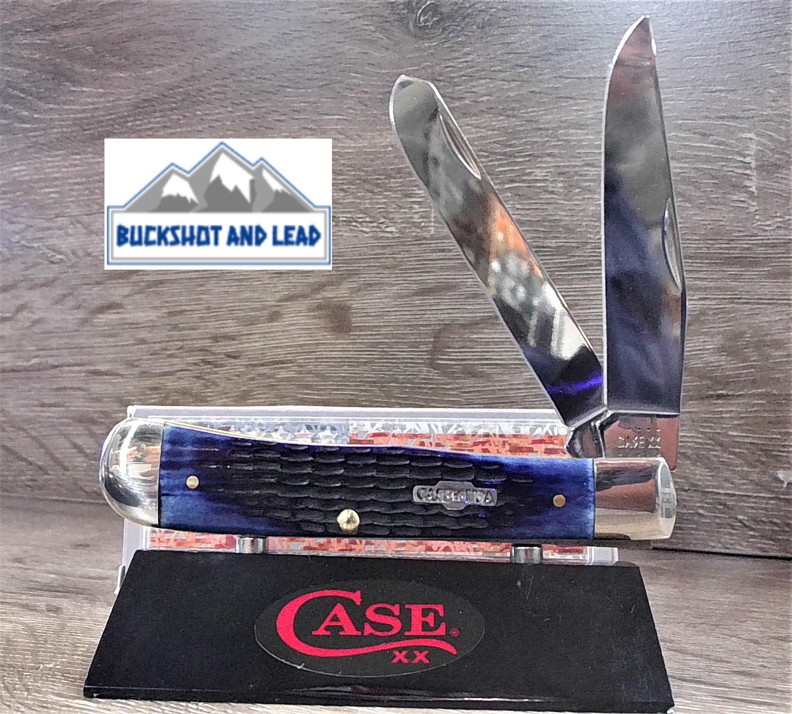 Case XX Blue Bone Rogers Corn Cob Jig Trapper 02800 on www.Gun.Rodeo