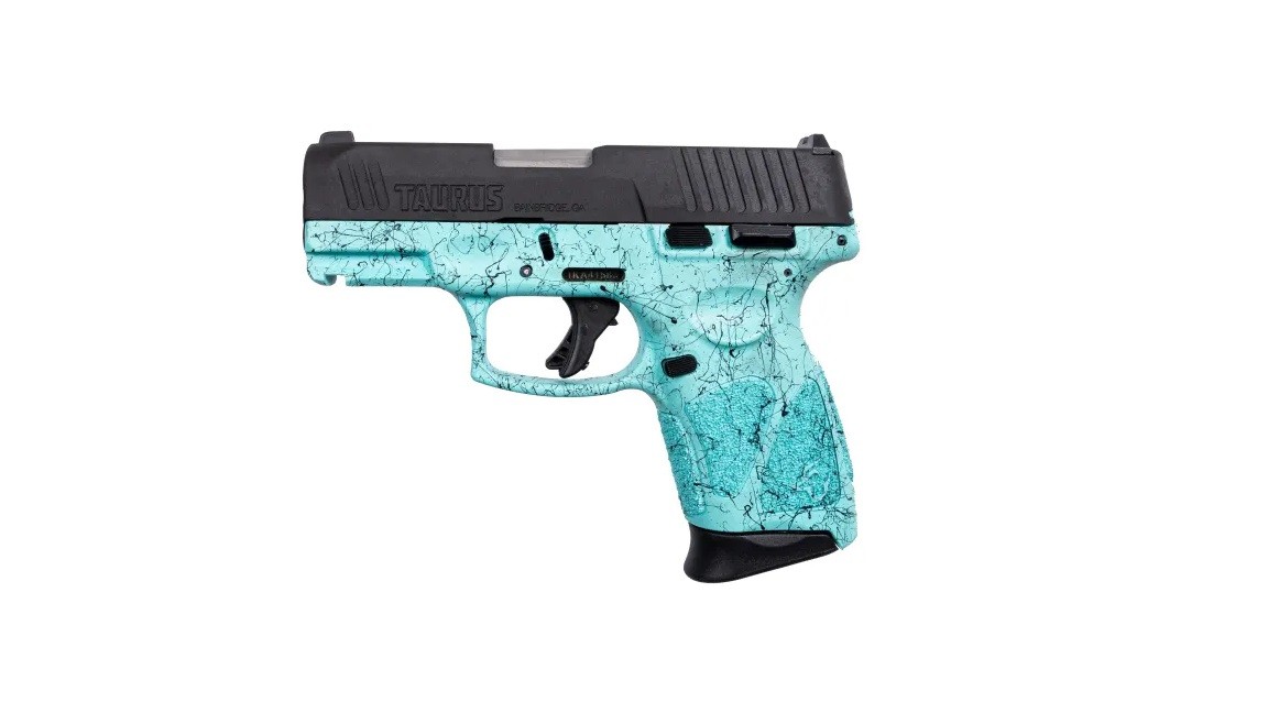 TAURUS G3C CYAN WITH BLACK SPLATTER 9MM 3.2'' 12-RD SEMI-AUTO PISTOL on ...
