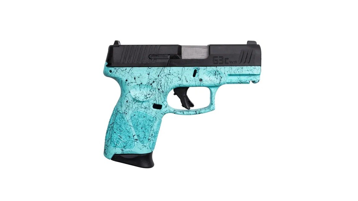 TAURUS G3C CYAN WITH BLACK SPLATTER 9MM 3.2'' 12-RD SEMI-AUTO PISTOL on ...